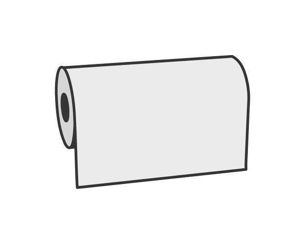 Textile roll icon paper tube design for kitchen Vector Image