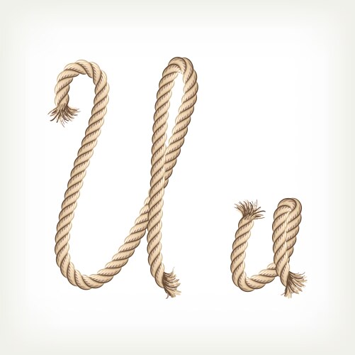 Alphabet Rope Letter Vector Images (over 940)
