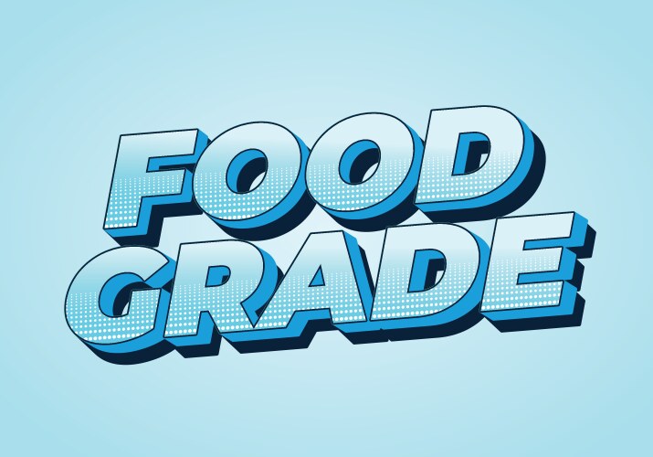 Food grade text effect in 3d style with good Vector Image