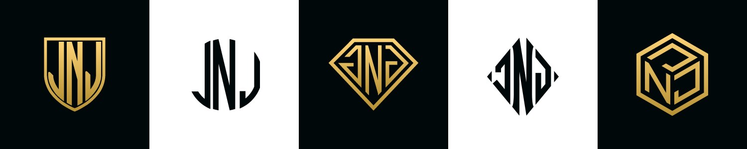 Initial letters jrk logo designs bundle Royalty Free Vector