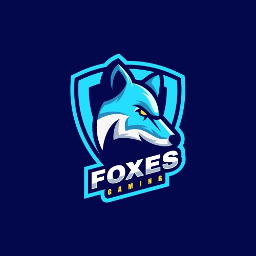 Blue fox logo Vector Images & Graphics for Commercial Use | VectorStock