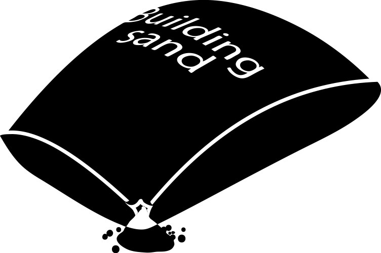 Building materials a pile of bricks cement sand Vector Image