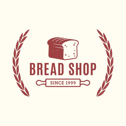 French bread baguette logo Royalty Free Vector Image
