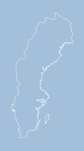 Map sweden template europe outline country Vector Image