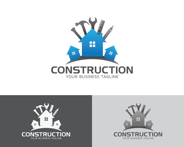 Property maintenance logo design Royalty Free Vector Image