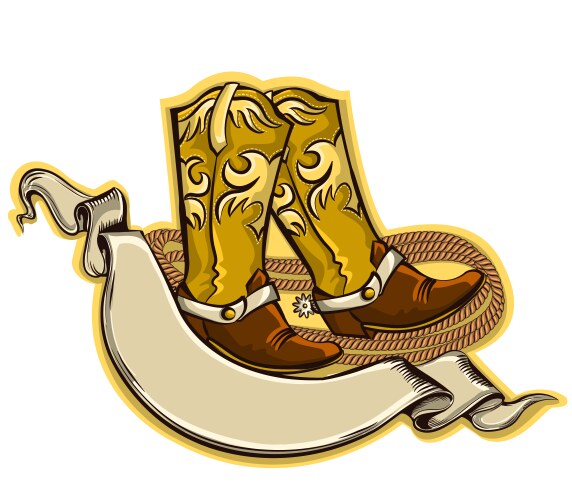Cowboy boot symbol Royalty Free Vector Image - VectorStock