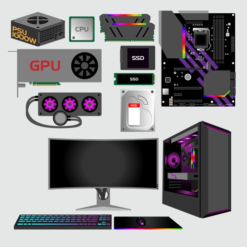 Pc Case Gaming Vector Images (over 1,000)