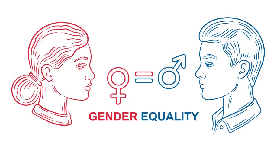 Gender-based confirmation bias turquoise concept Vector Image Gender-based confirmation bias turquoise concept Vector Image