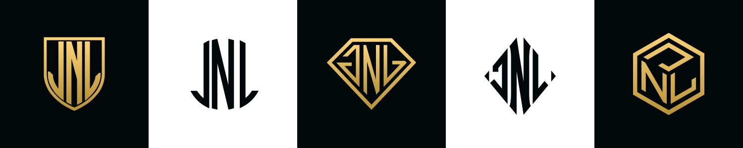 Initial letters jas logo designs bundle Royalty Free Vector