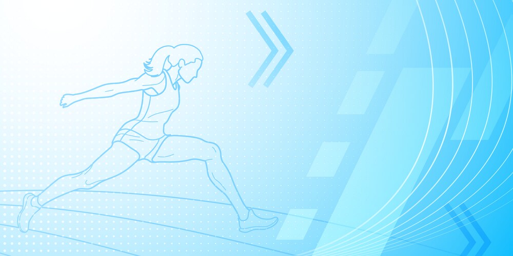 Long jumper themed background Royalty Free Vector Image