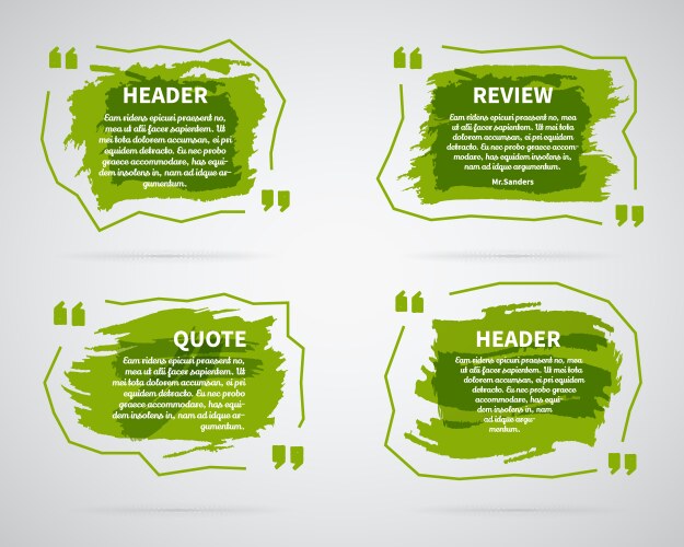 Watercolor ink splash quote blank templates Vector Image