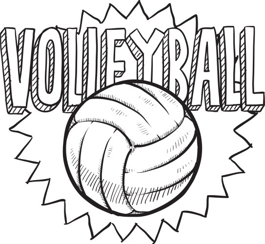 Outline Volleyball Vector Images (over 4,500)