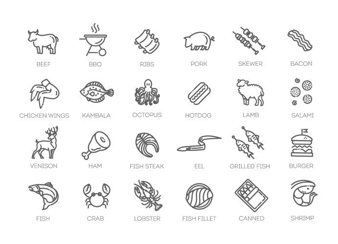 Premium finest meat poultry and vegetables Vector Image