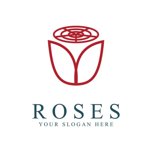 Rose logo Royalty Free Vector Image - VectorStock