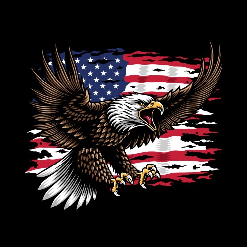 American Flag Eagle Vector Images (over 7,100)