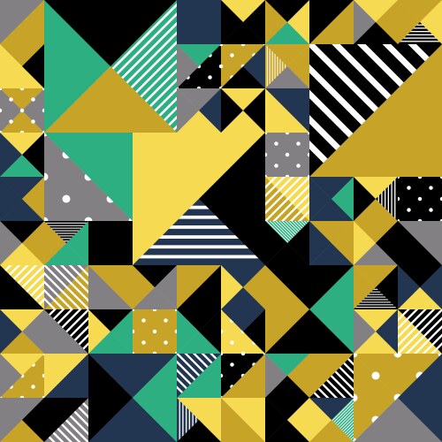 Abstract geometric shapes color seamless pattern Vector Image