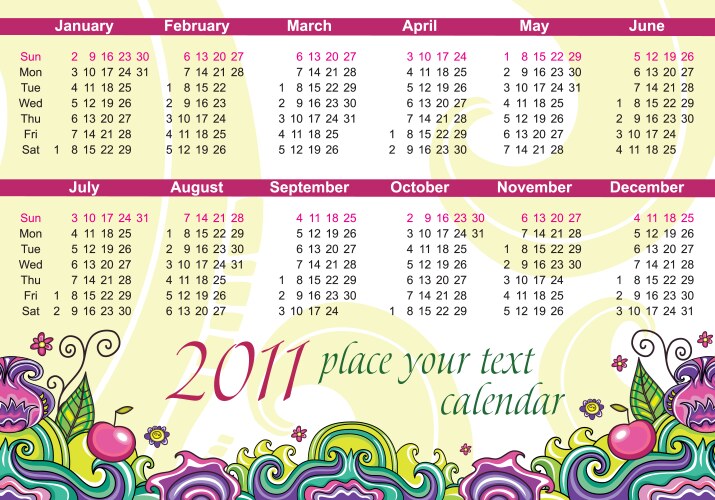 Calendar for 2014 seasons Royalty Free Vector Image