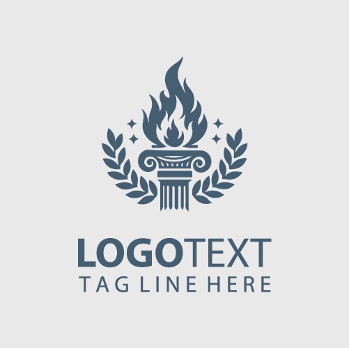 Flame piller logo Royalty Free Vector Image - VectorStock