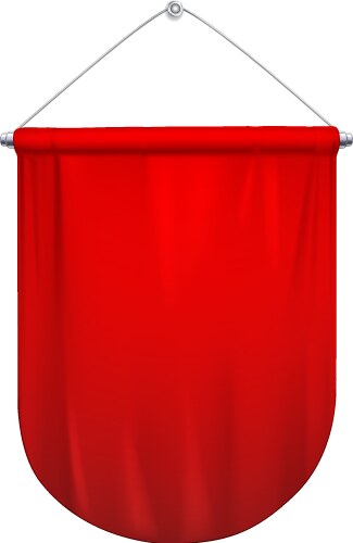 Hanging red pennon composition Royalty Free Vector Image