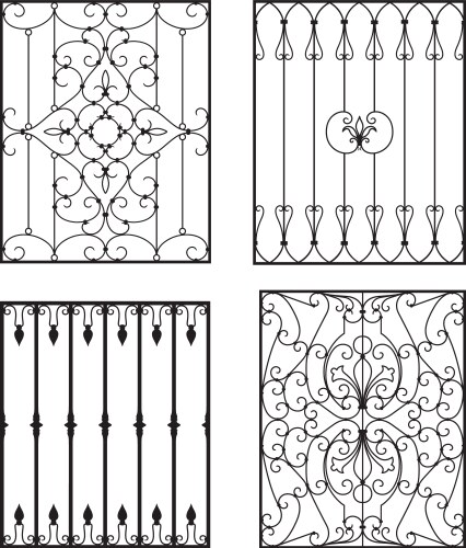 Iron window grills Royalty Free Vector Image - VectorStock