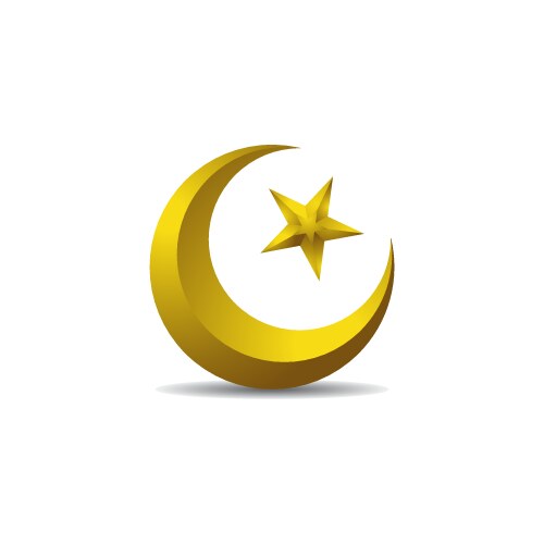 Waning moon with clouds Royalty Free Vector Image