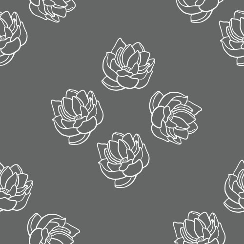 Card template decorated with golden lotus flowers Vector Image