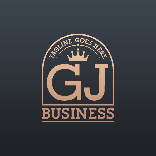 Elegant letter gj initials logo for corporate Vector Image
