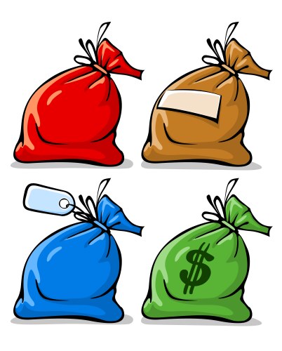 Three full sacks Royalty Free Vector Image - VectorStock