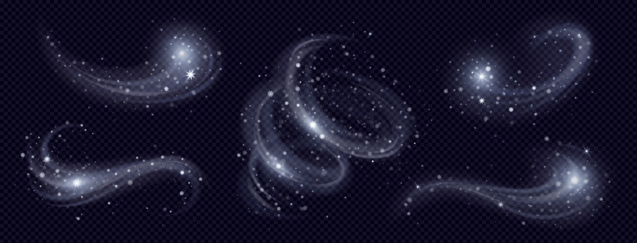 Cold winter light effect swirl bright twinkle line