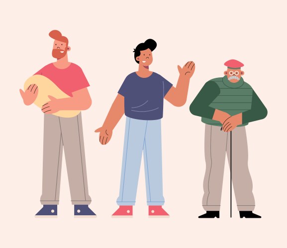 Family Four Members Vector Images (77)