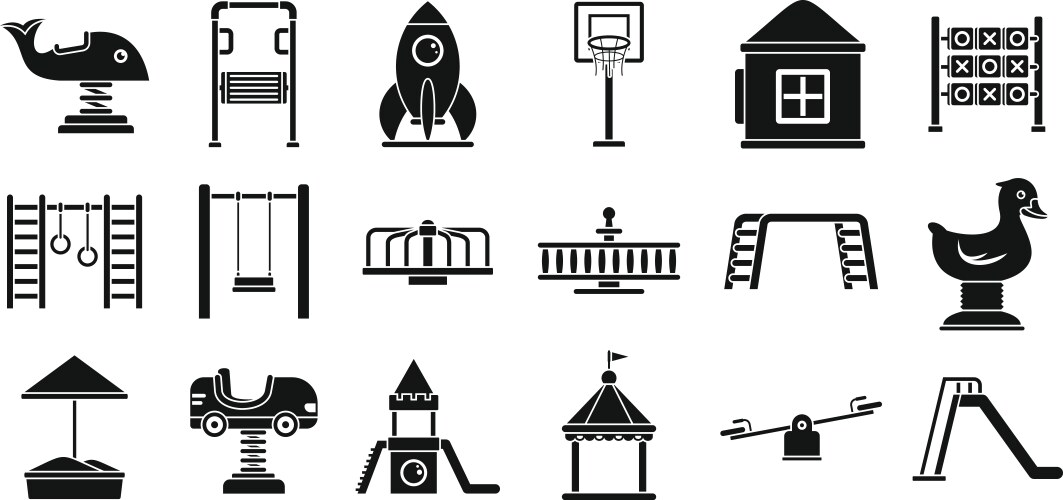 Playground icon set Royalty Free Vector Image - VectorStock