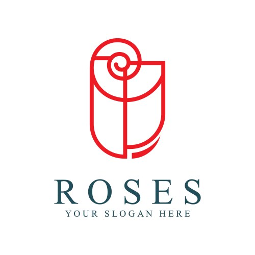 Rose logo Royalty Free Vector Image - VectorStock