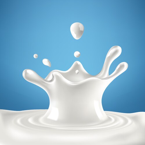 Flowing drop of milk icon Royalty Free Vector Image
