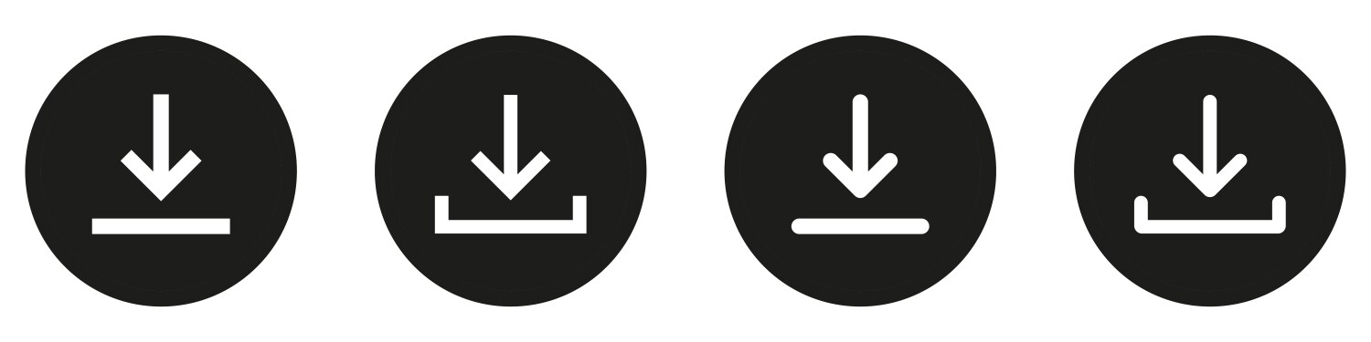 Download icon set button collection Royalty Free Vector