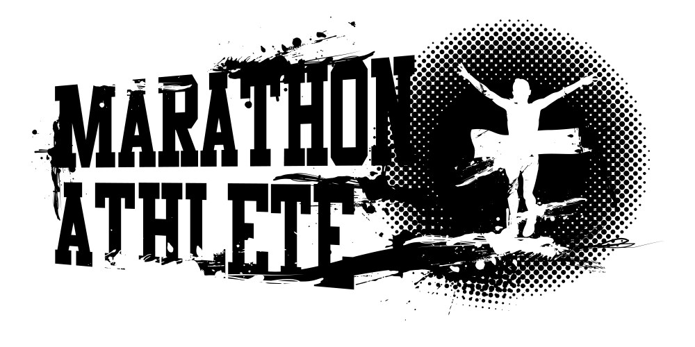 Marathon running banner Royalty Free Vector Image