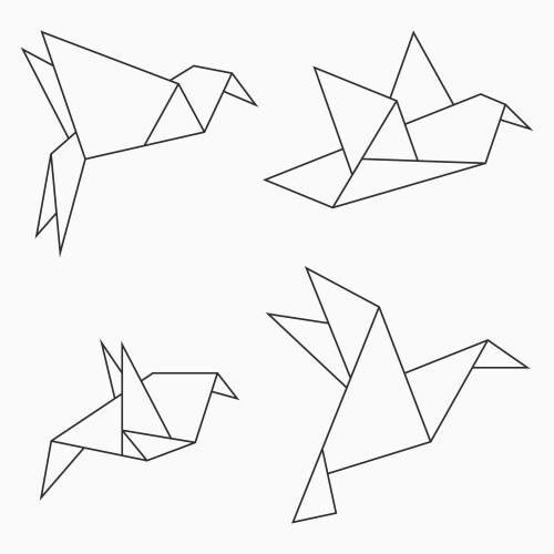 Outline Origami Vector Images (over 8,500)