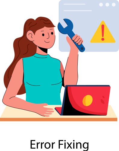 Error fixing Royalty Free Vector Image - VectorStock