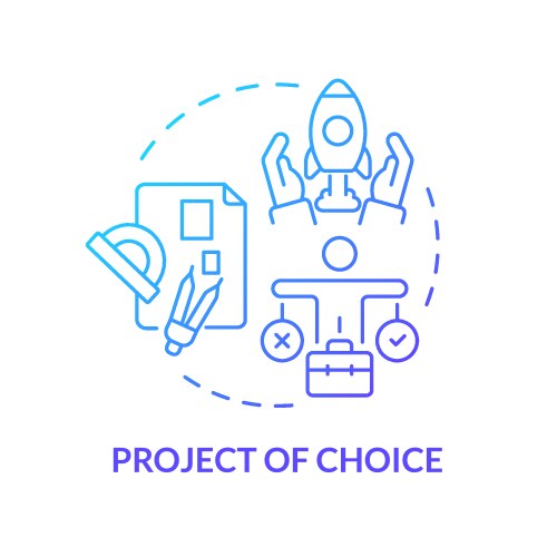 Career recognition blue gradient concept icon Vector Image