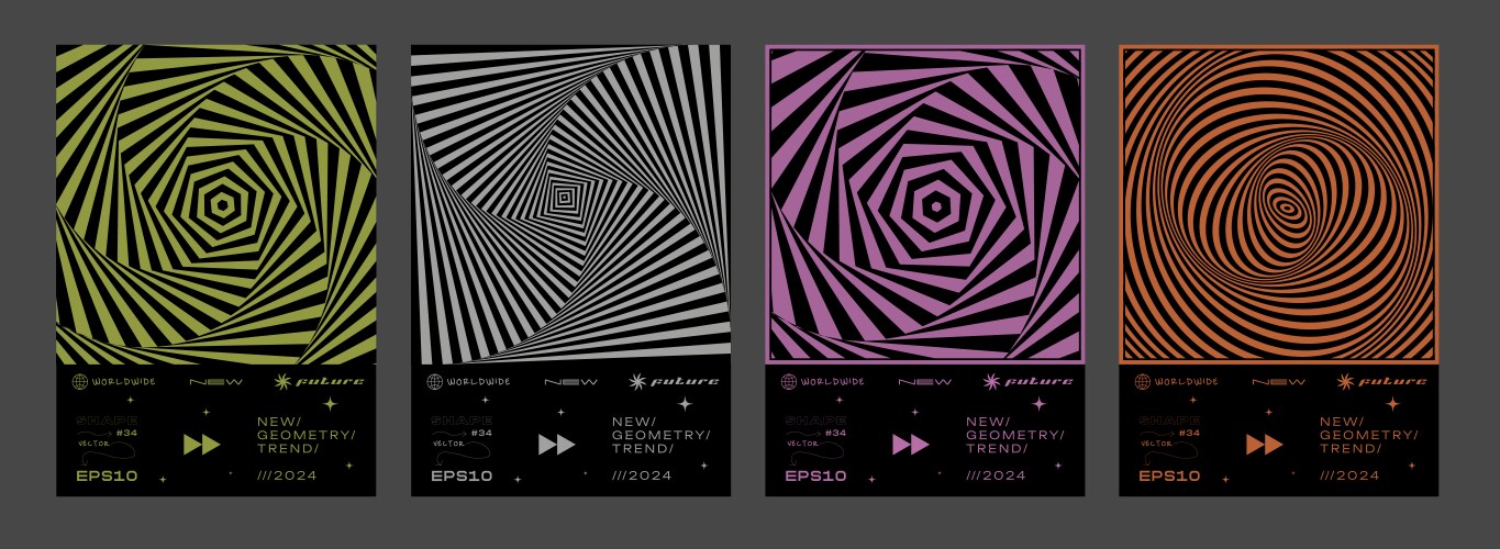 Geometric Optical Illusion Shapes Vector Images (over 18,000)