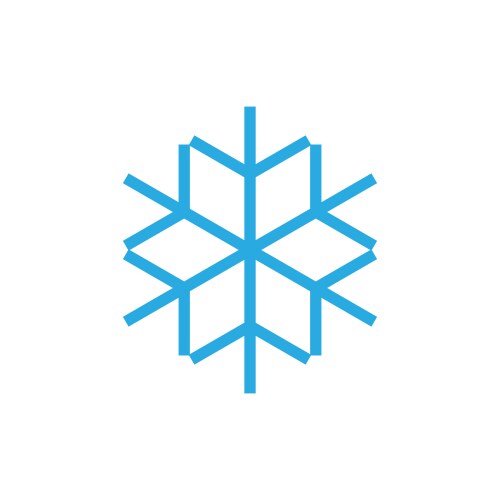 Angry snowflake isolated evil flake snow Vector Image
