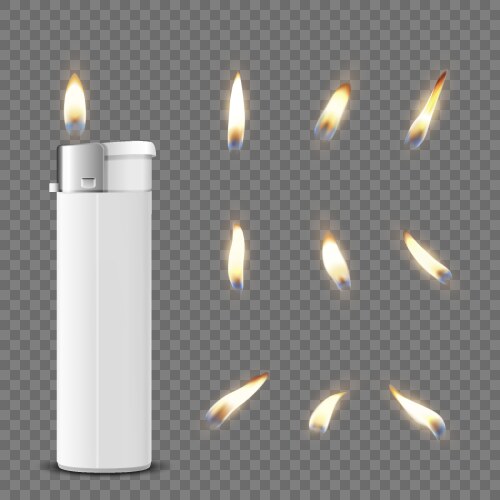 Realistic lighter Royalty Free Vector Image - VectorStock
