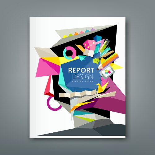Cover annual reports building construction Vector Image