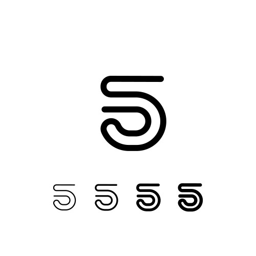 Cartoon balloon number 5 font kids numbers figure Vector Image