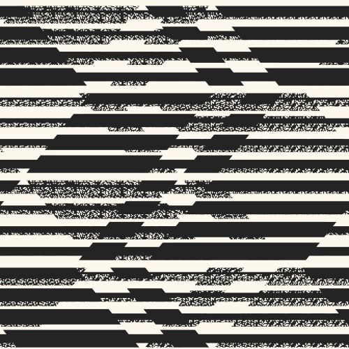 Monochrome Glitch Textured Geometric Pattern Vector Image