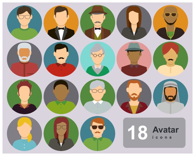 Old People Avatar Vector Images (over 9,800)