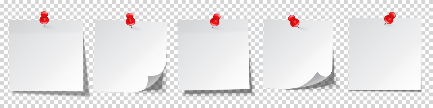 Sticky notes sticker set Royalty Free Vector Image