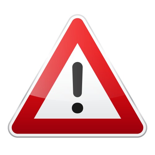 Road red sign on white background traffic Vector Image