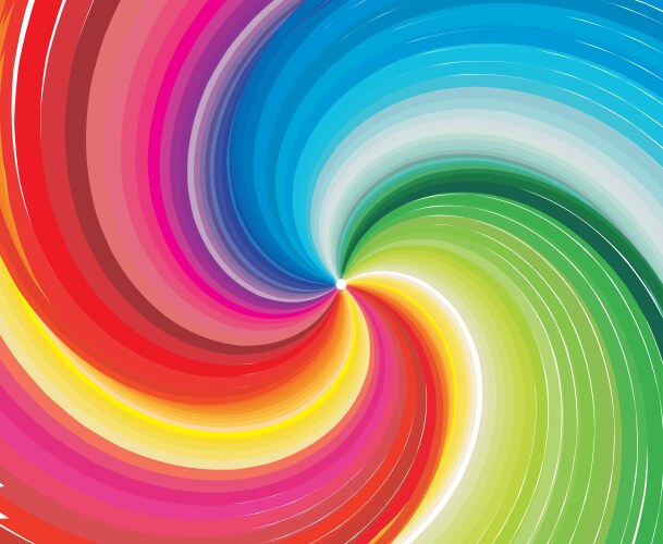 Spiral rainbow background Royalty Free Vector Image