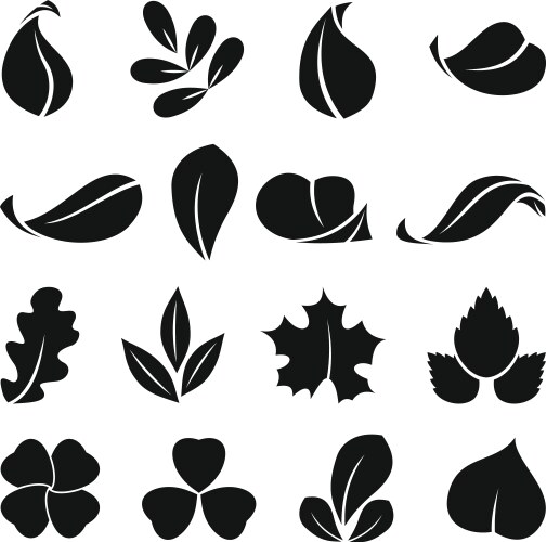 Vehicle leaf spring black symbols Royalty Free Vector Image