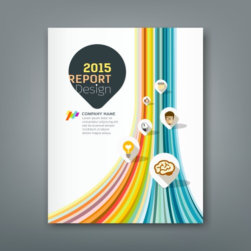 Cover report colorful geometric shapes background Vector Image